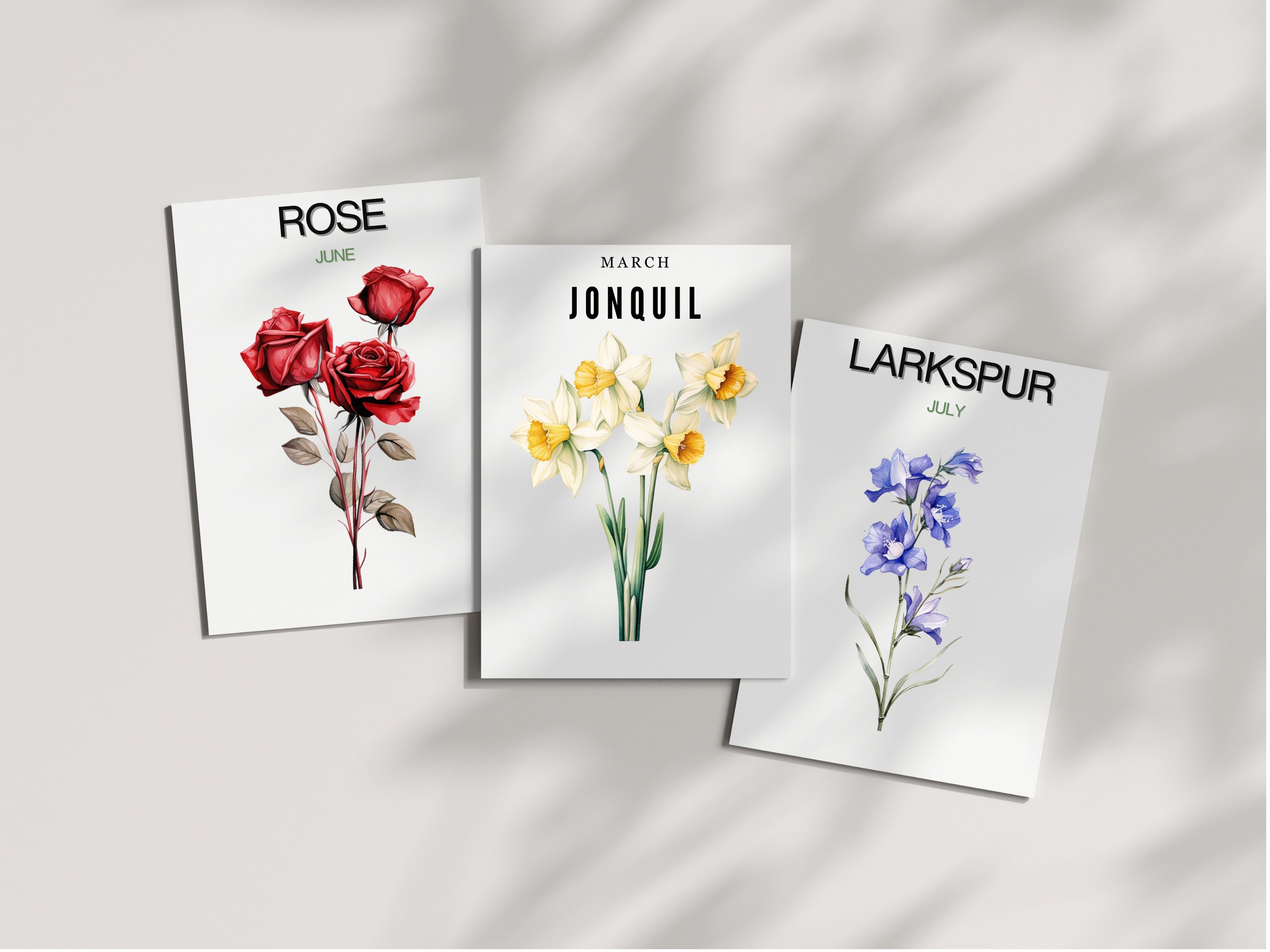 Birth Month Flowers Clipart PNG Set Watercolor Watercolor Floral PNG ...