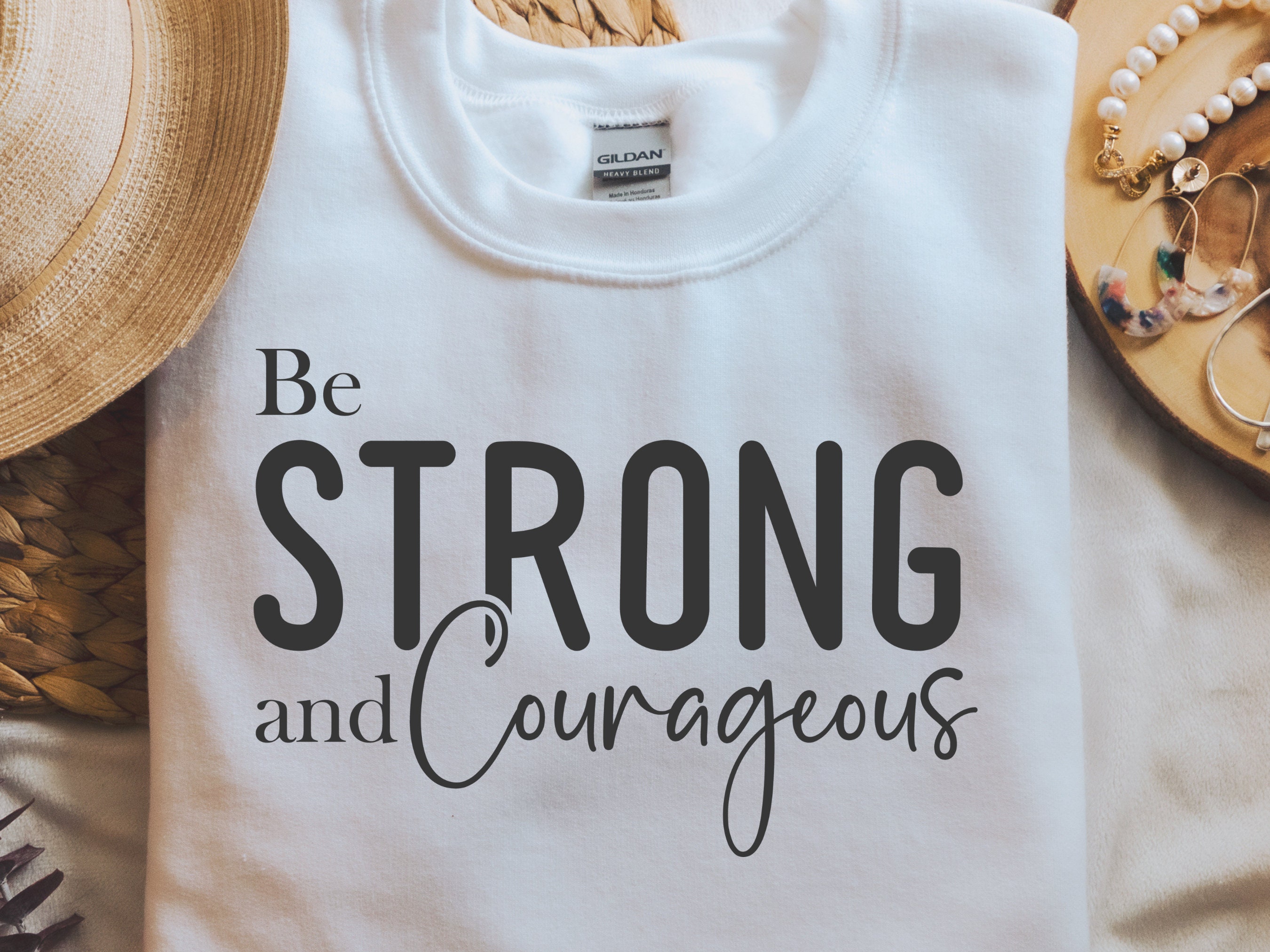 Be Strong and Courageous SVG PNG PDF, Bible Verse Svg, Motivational Svg ...