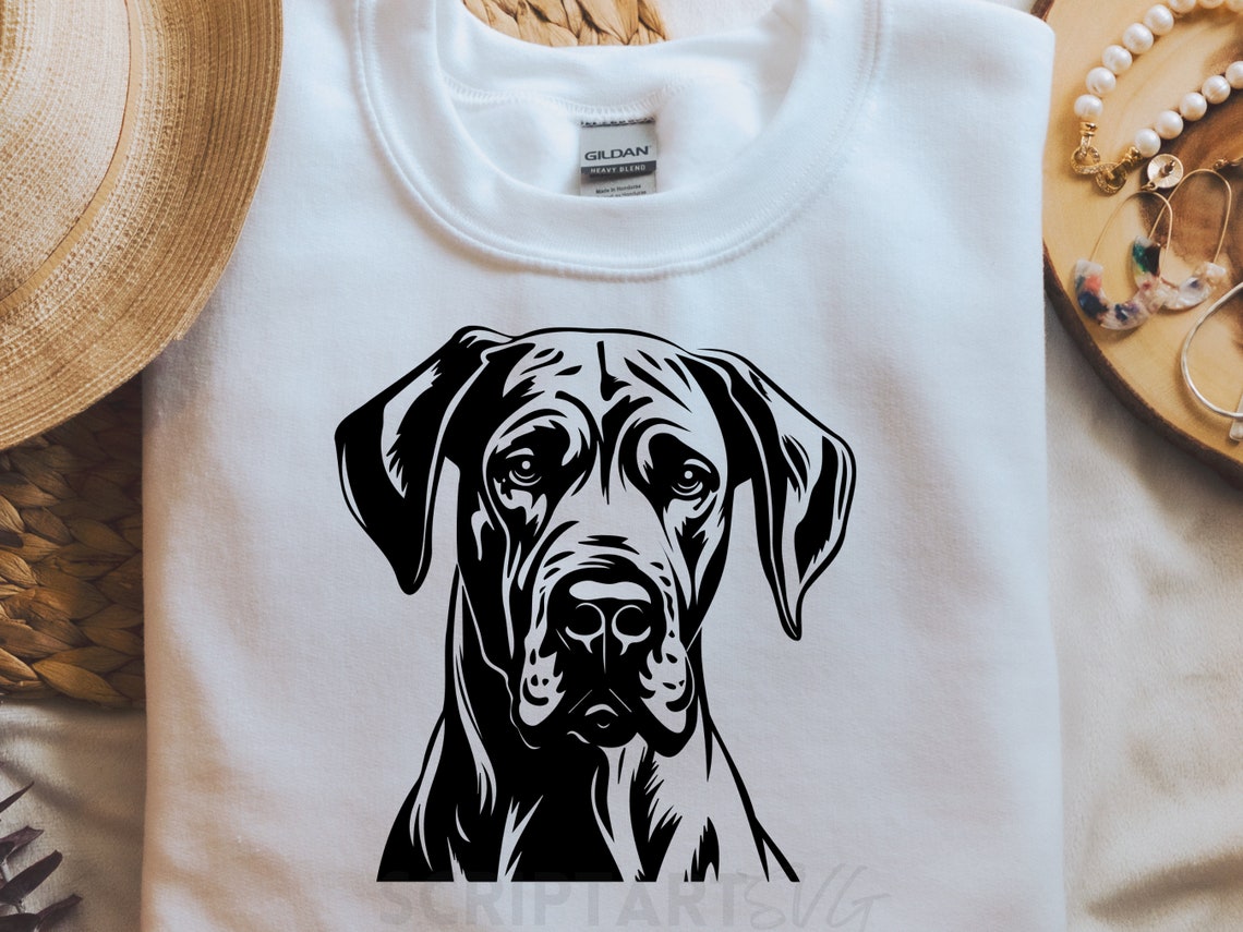 Great Dane SVG File Silhouette Great Dane Profile Vector Images Clipart ...