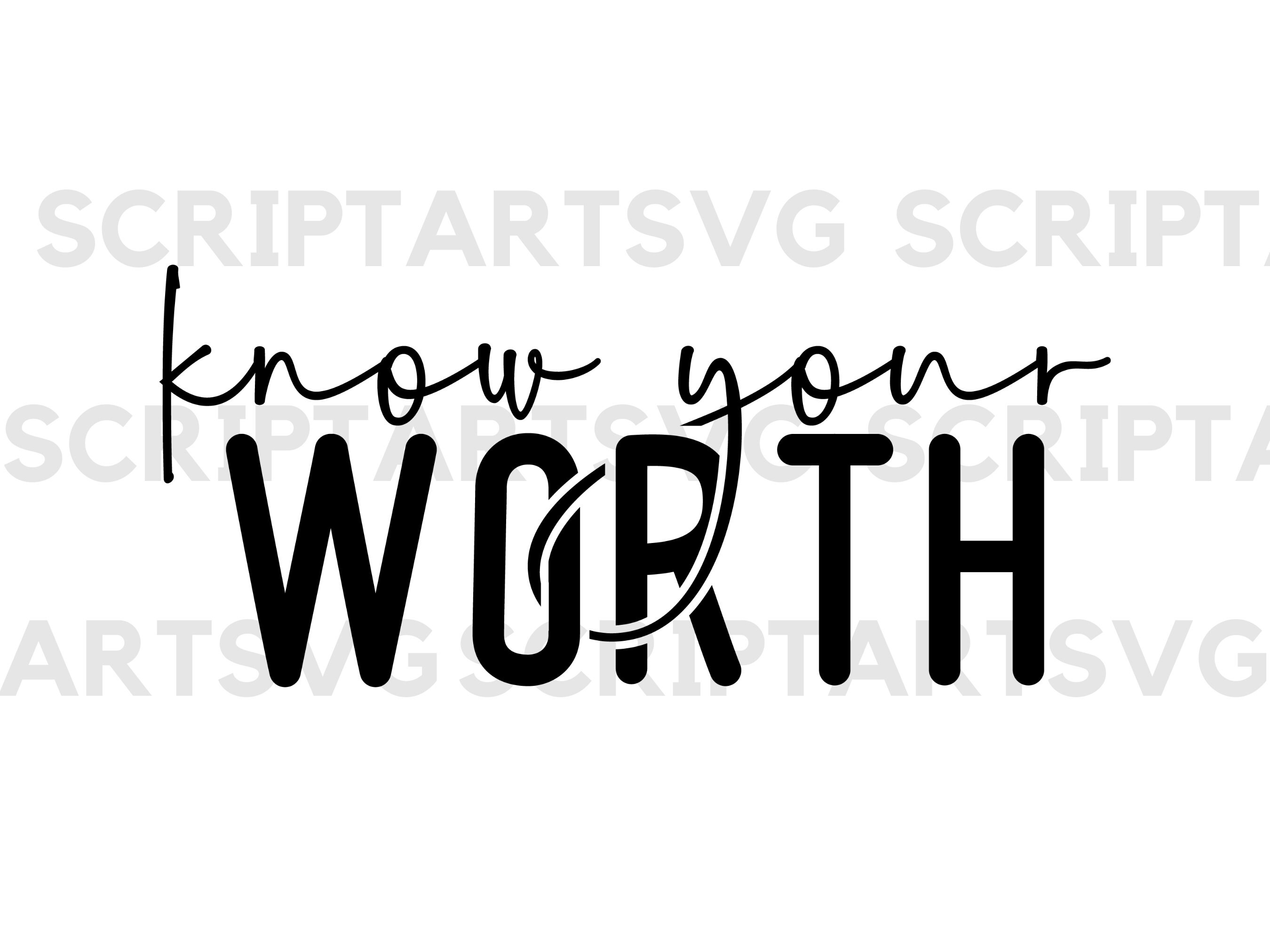 Know Your Worth SVG, Self Love Svg, Motivational Svg, Inspirational Svg ...