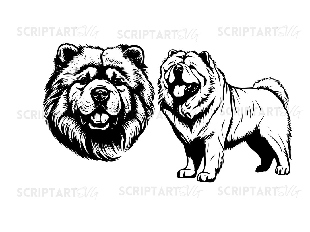Chow Chow SVG File Silhouette Chow Chow Profile Vector Images Clipart ...