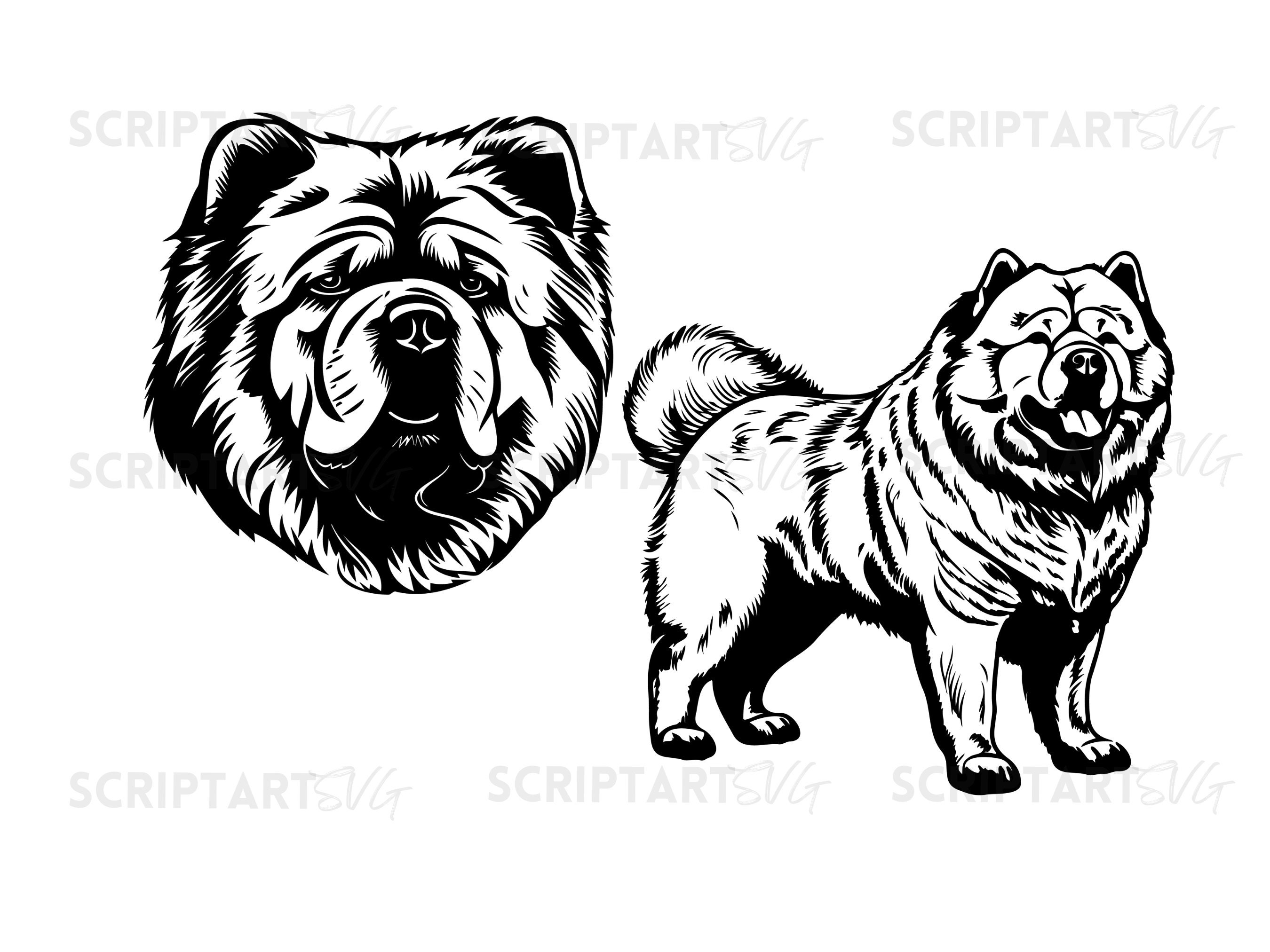 Chow Chow SVG File Silhouette Chow Chow Profile Vector Images Clipart ...