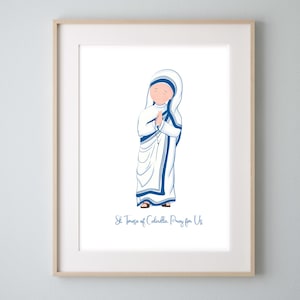 St. Teresa of Calcutta Mother Teresa Art Print Digital Download - Etsy
