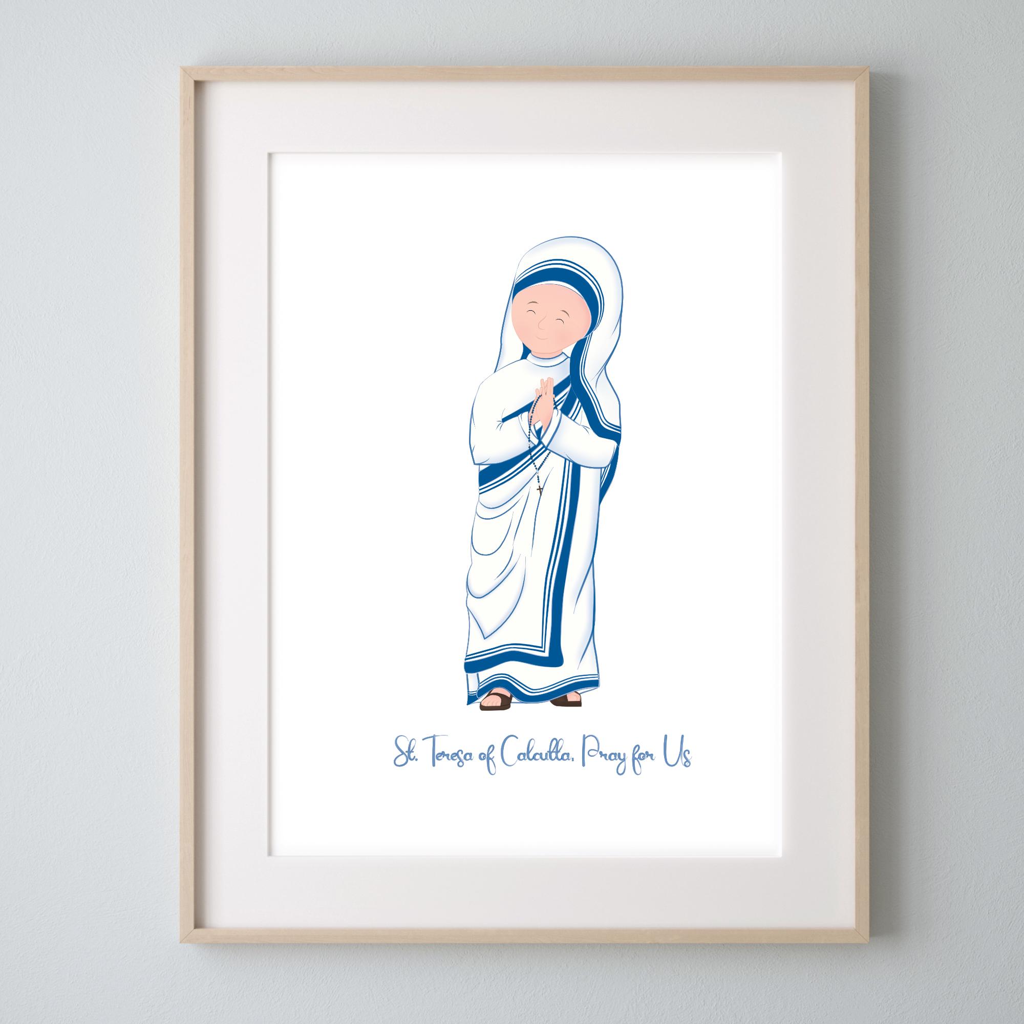 St. Teresa of Calcutta Mother Teresa Art Print Digital Download - Etsy