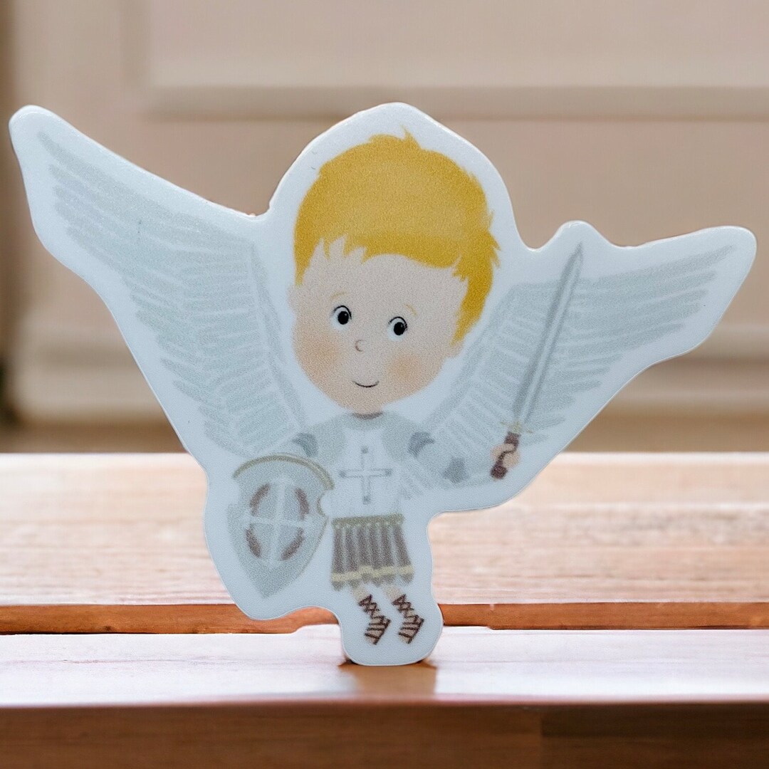 Saint Michael Waterproof Sticker - Etsy