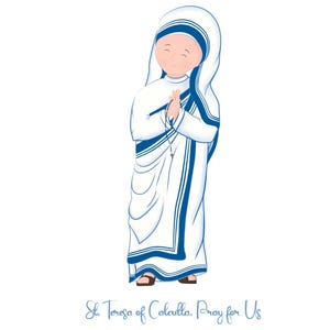 St. Teresa of Calcutta Mother Teresa Art Print Digital Download - Etsy