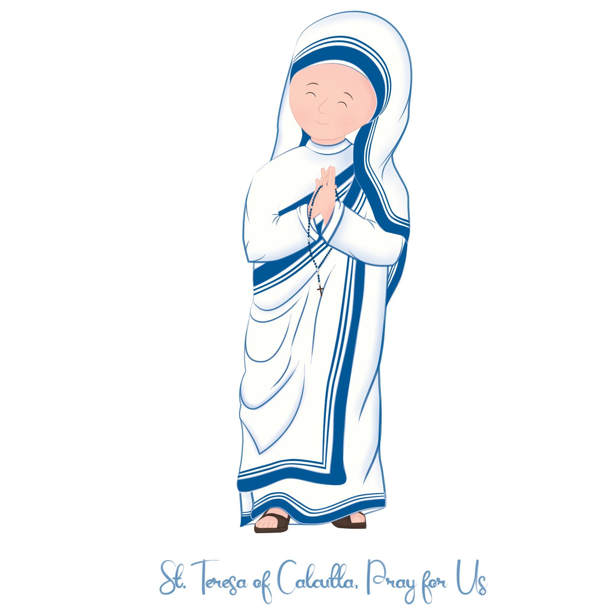 St. Teresa of Calcutta Mother Teresa Art Print Digital Download - Etsy