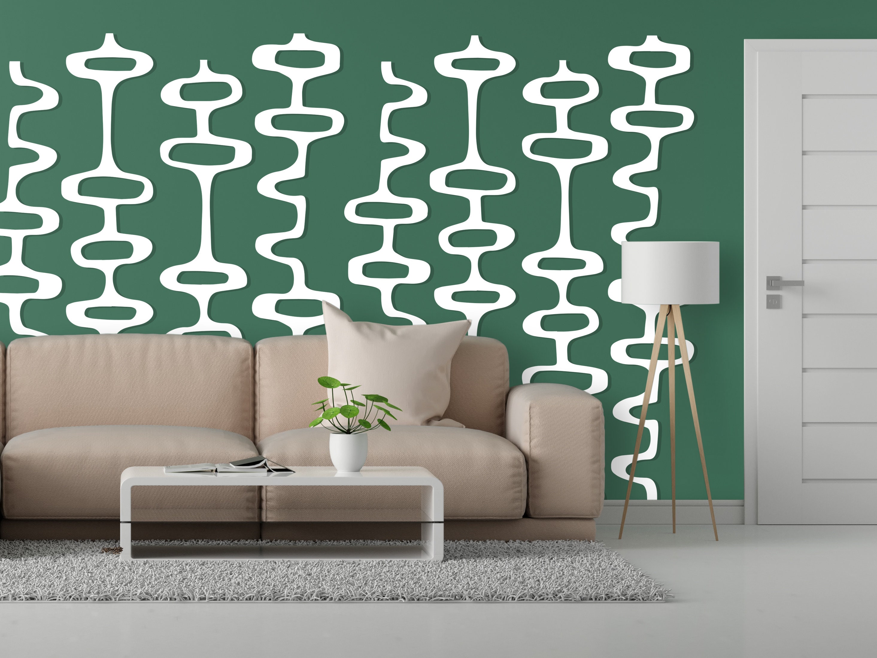 Mid Century Modern Panels Retro Wall Art 3D Wall Panels 70s Vintage ...