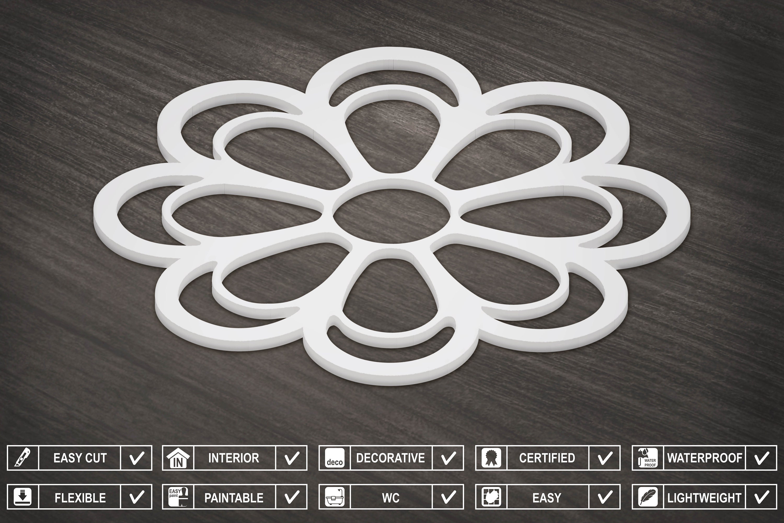 Flower Wall Panel Geometric Wall Art Flower Wall Panels Flowers ...