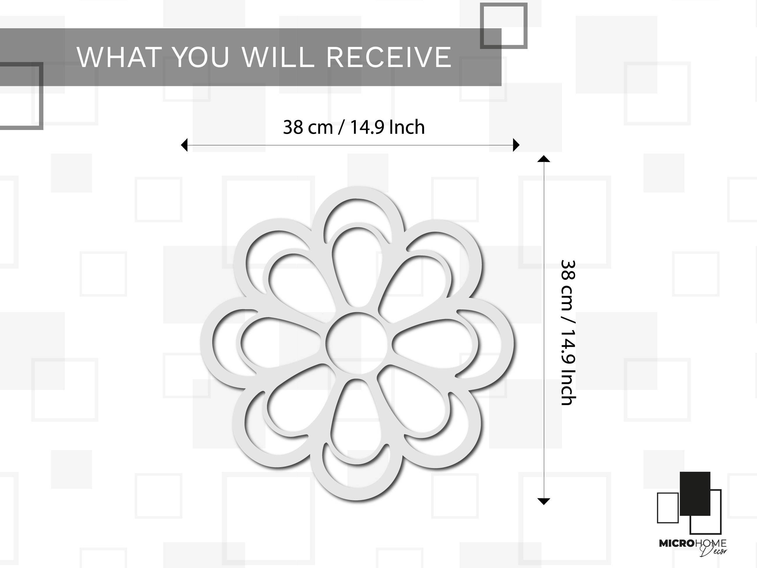 Flower Wall Panel Geometric Wall Art Flower Wall Panels Flowers ...