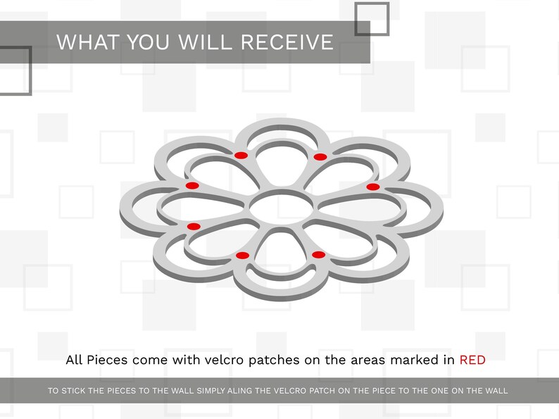 Flower Wall Panel Geometric Wall Art Flower Wall Panels Flowers ...