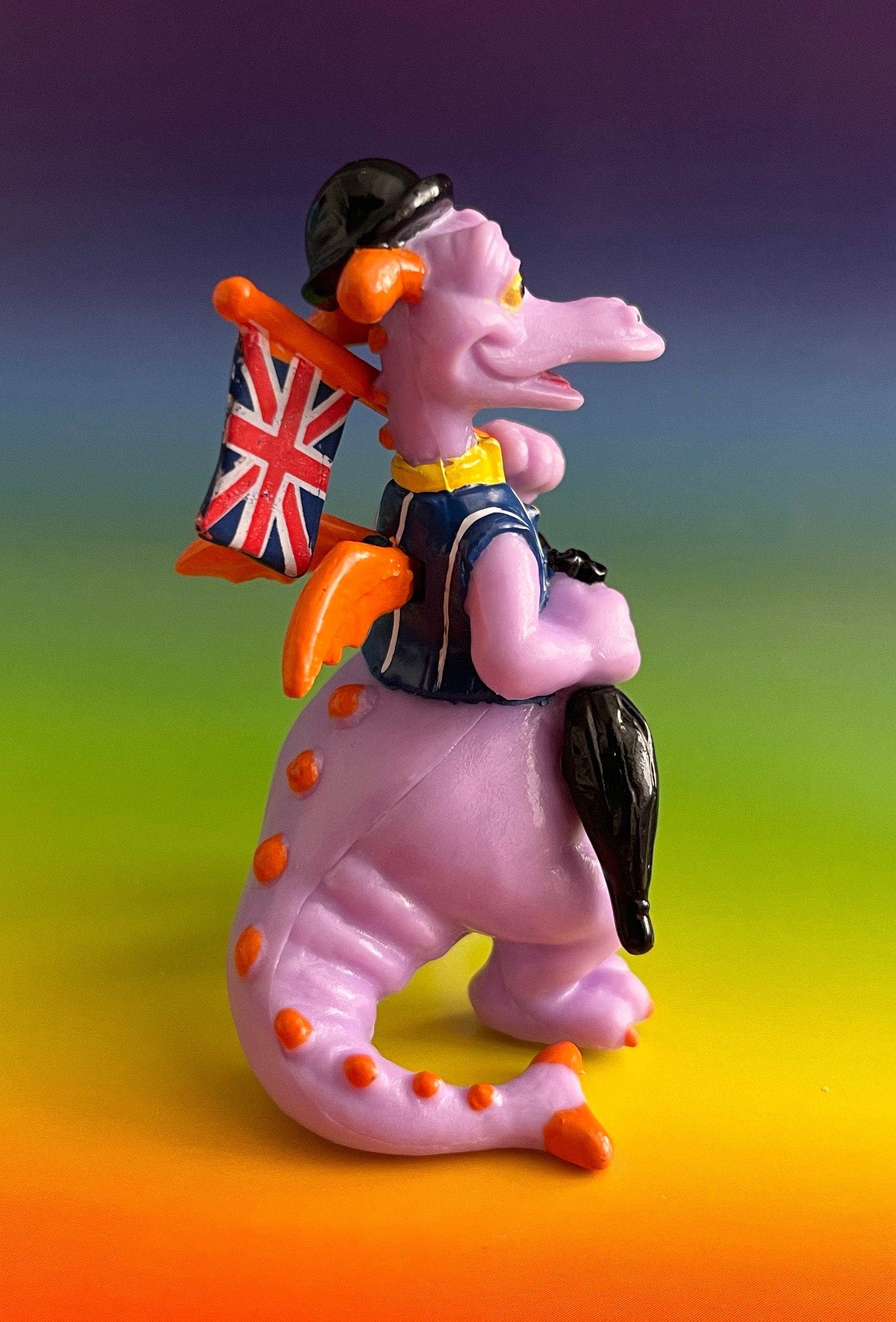 DISNEY World Vintage 1982 EPCOT Park England Figment Dragon PVC Figure ...