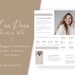 One Page Media Kit Template / Canva Template / Instagram Media Kit ...