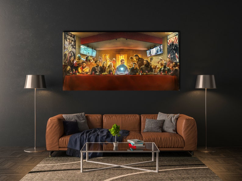 Marvel the Avengers Last Supper, End Games Heroes, Infinity War Poster ...