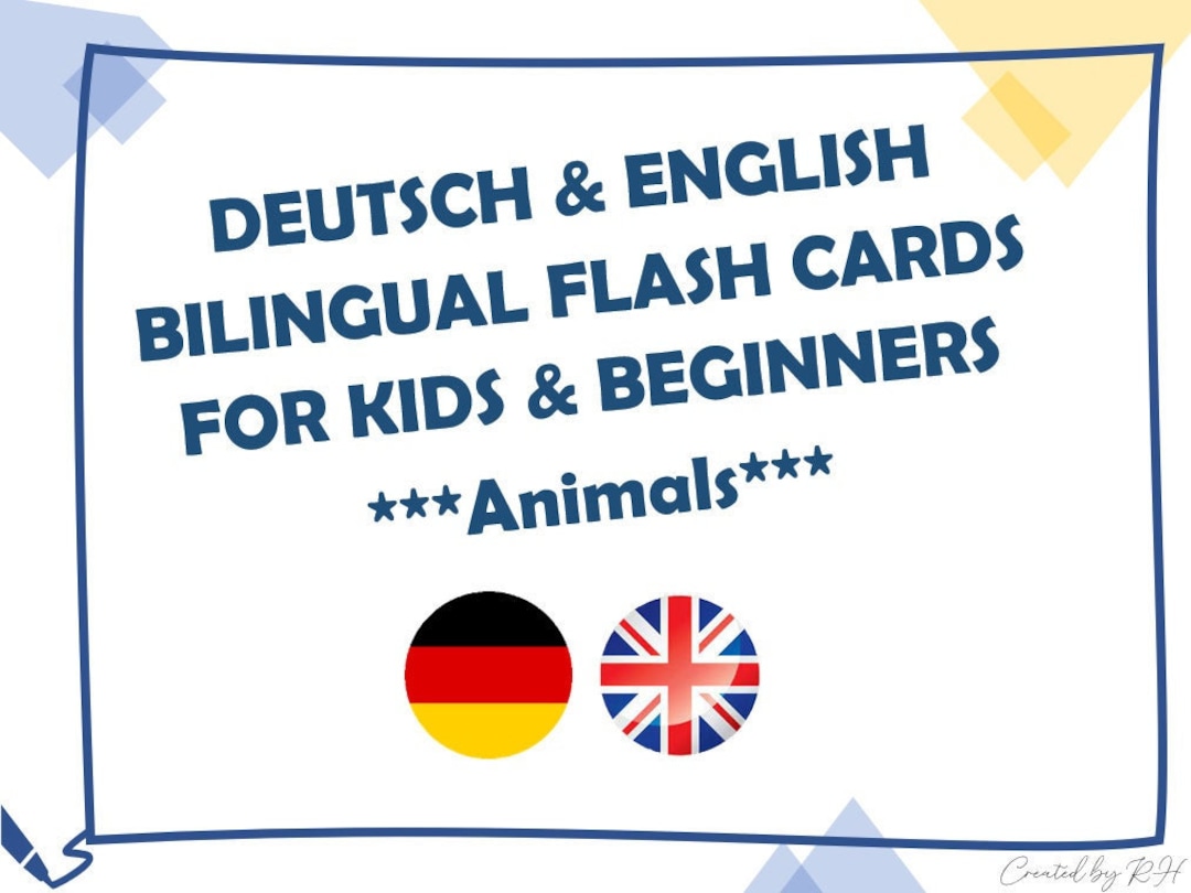 Bilingual Flash Cards German and English for Kids and Beginners - Etsy UK
