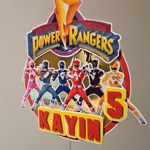 Power Rangers Personalised Cake Topper - Etsy