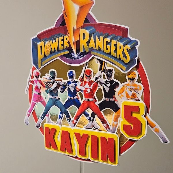 Power Rangers Cake Topper - Etsy UK