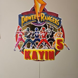 Power Rangers Personalised Cake Topper - Etsy
