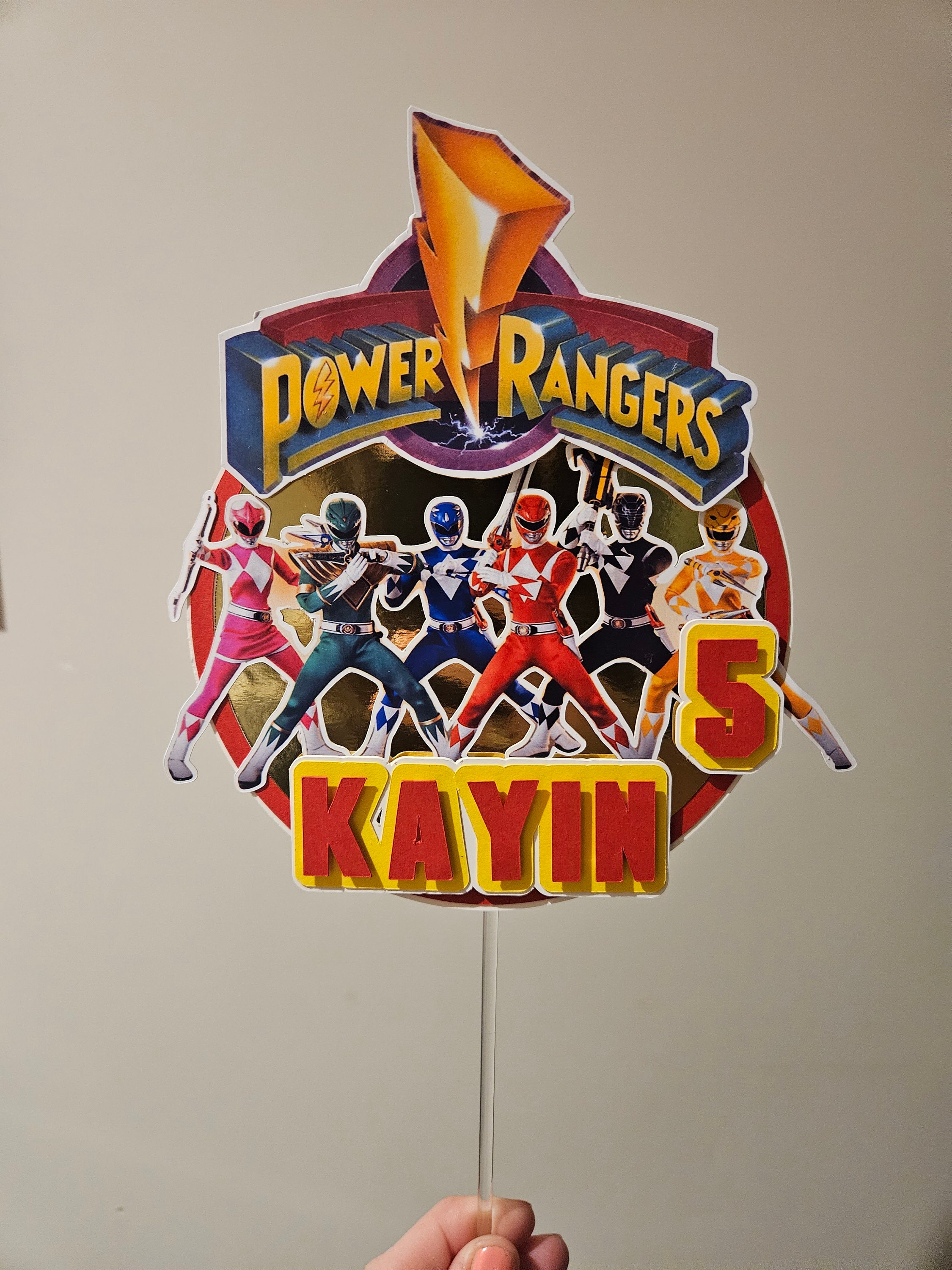 Power Rangers Personalised Cake Topper - Etsy