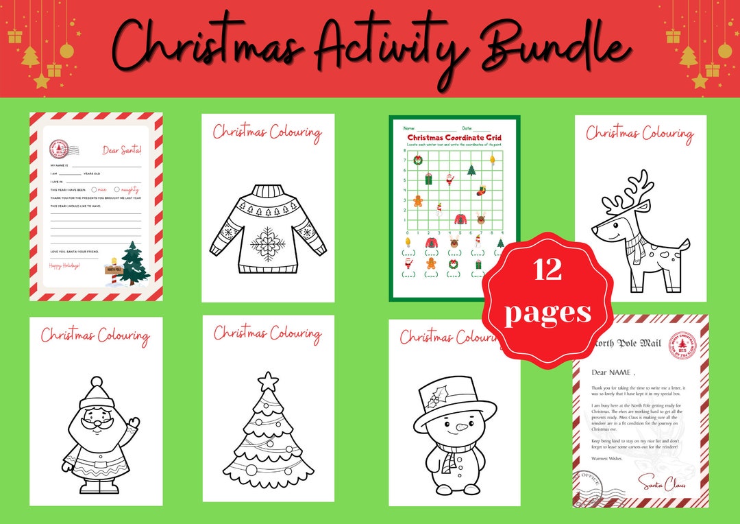 Christmas Activities Printable, Christmas Activity Bundle, Christmas ...