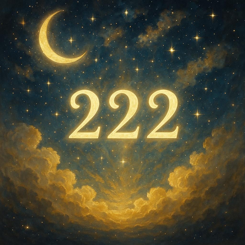 Angel Number 222 Celestial Wall Art Print | Trippy Spiritual Decor ...