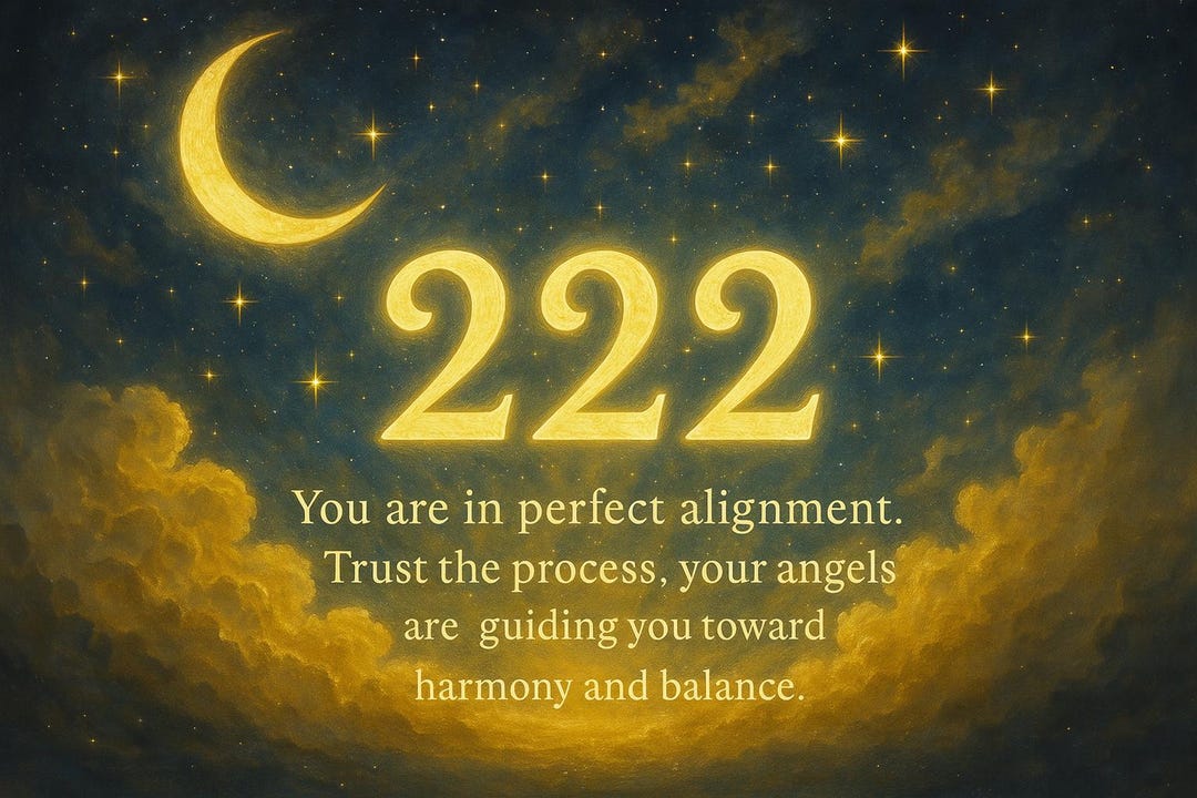 Angel Number 222 Celestial Wall Art Print | Trippy Spiritual Decor ...