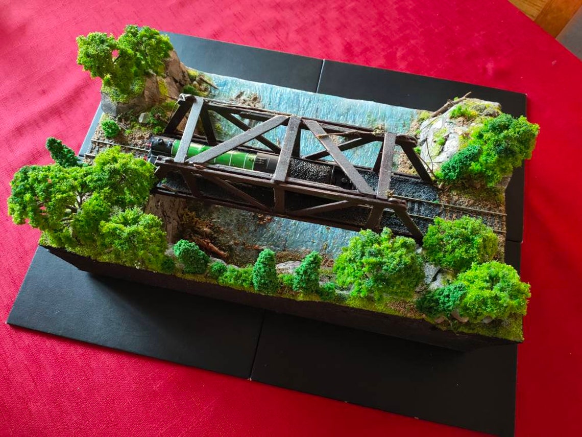 Train Model Diorama Handmade With Flying Scotsman Loco. - Etsy
