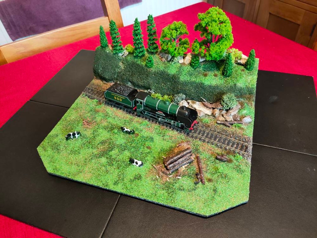 Train Model Diorama Handmade With 00 Gauge Loco - Etsy