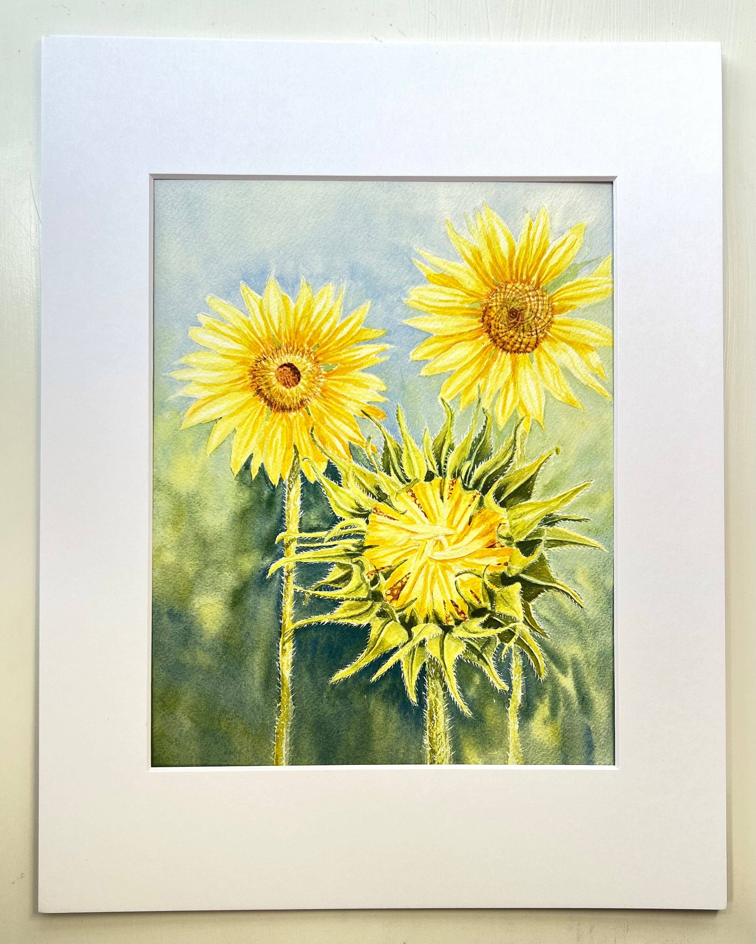 Original Watercolor "sunflower Stages" Fine Art Floral Wall Art - Etsy