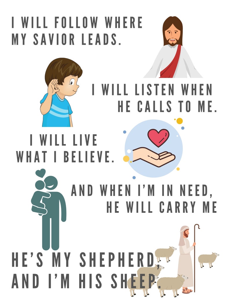 My Shepherd Printable, Primary Music, LDS Primary Songs, New Primary ...
