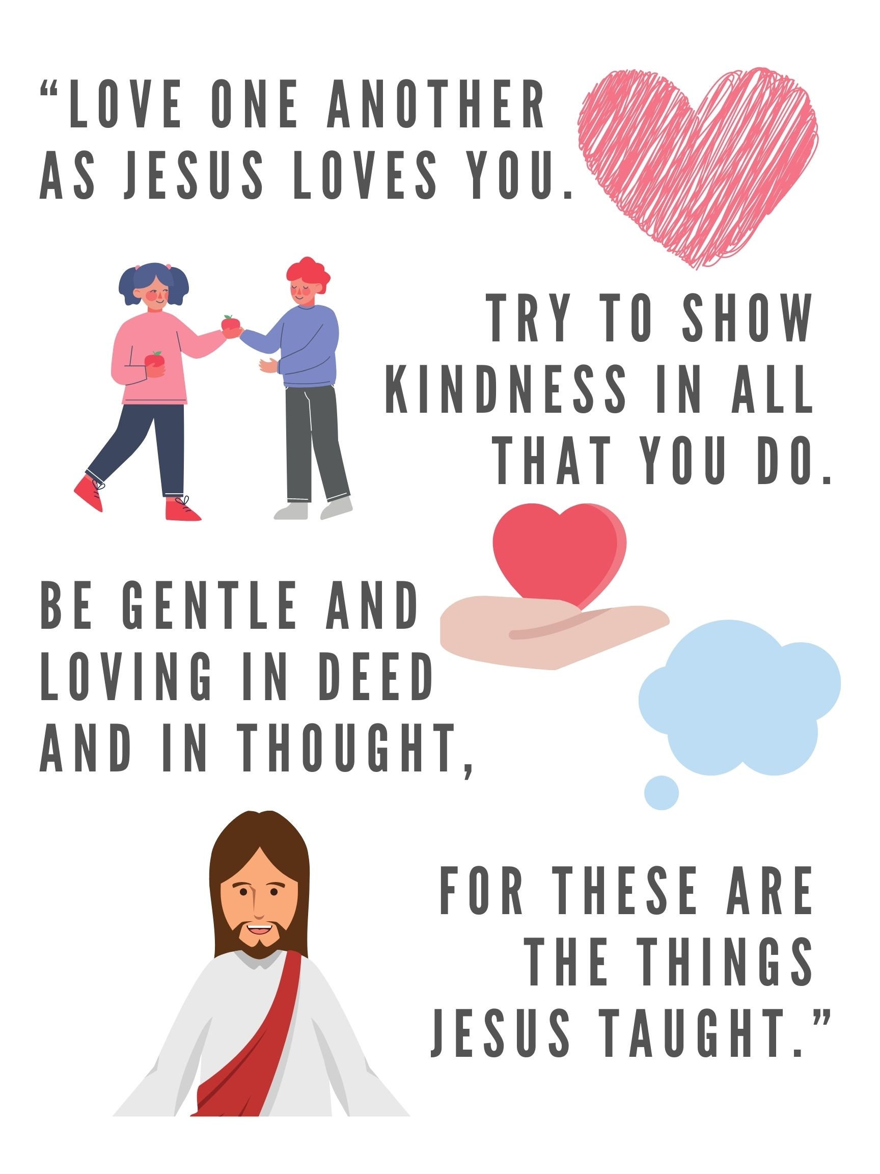 I'm Trying to Be Like Jesus Printable, Primary Music, LDS Primary Songs ...