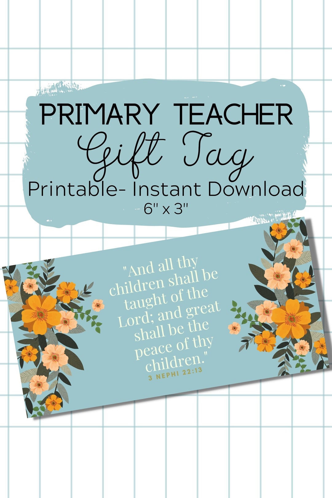 Primary Teacher Gift, Primary Scripture, Primary Gift, Gift Tag ...