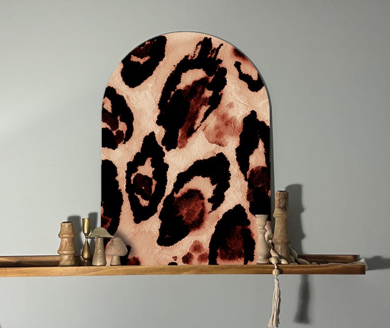 Leopard Print Wall Art Arch Animal Print Home Decor Watercolor Abstract ...