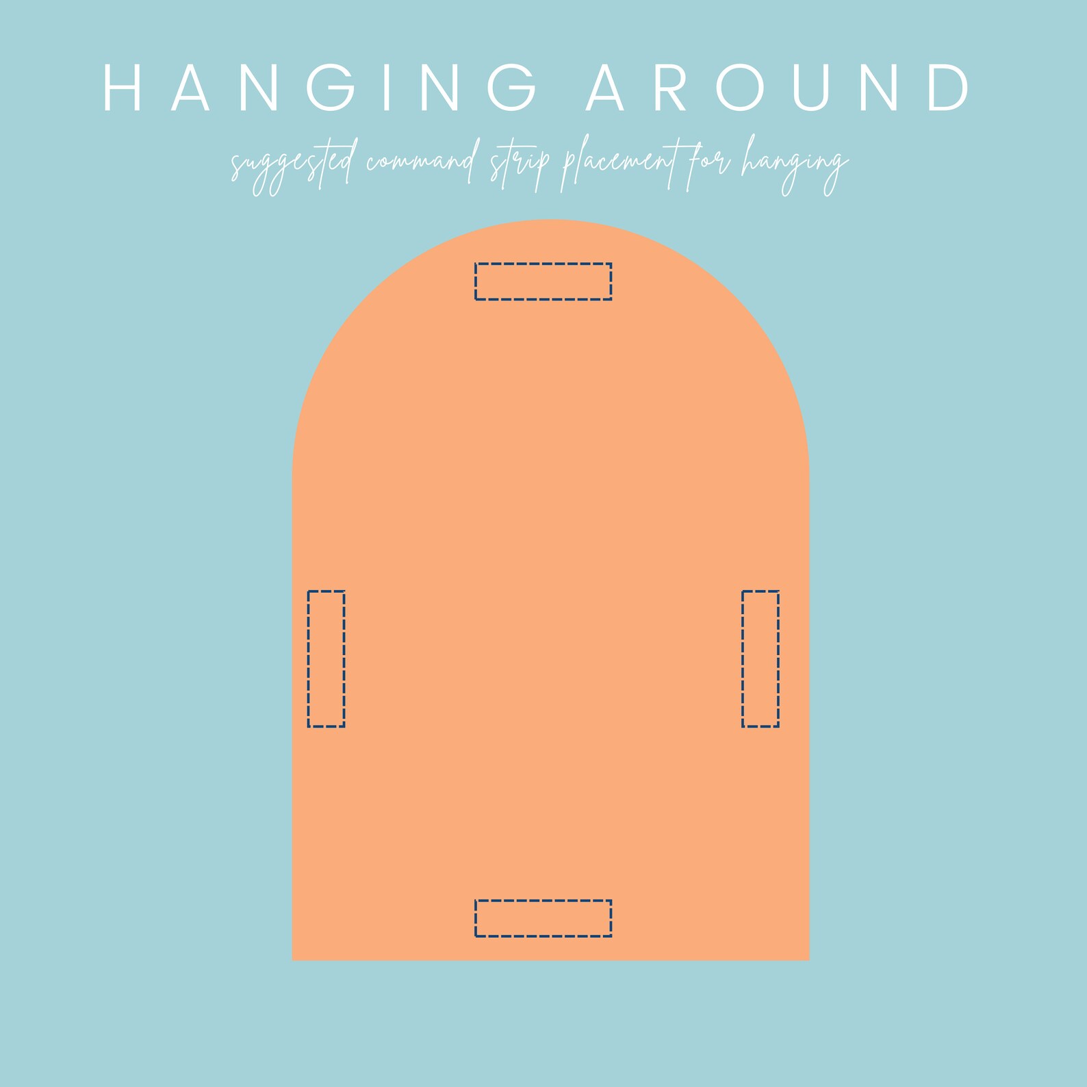 Indigo Watercolor Wall Art Arch. Bold Blue Monotone Artwork. Modern ...