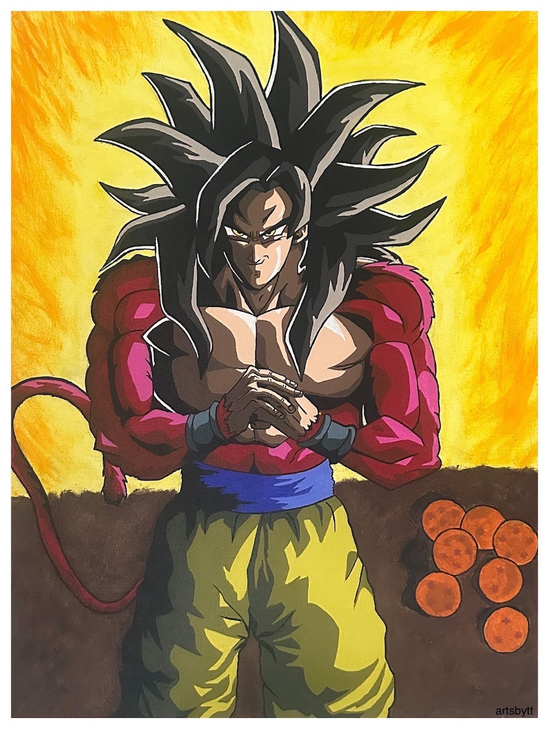 Vibrant | Goku | Dragon Ball |anime | Room Decor | Fan Art | Digital ...