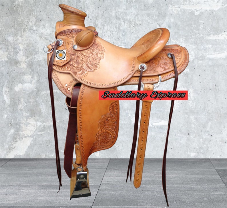 Wade Tree A Fork Premium Western Leather Roping Ranch Work Horse Saddle ...