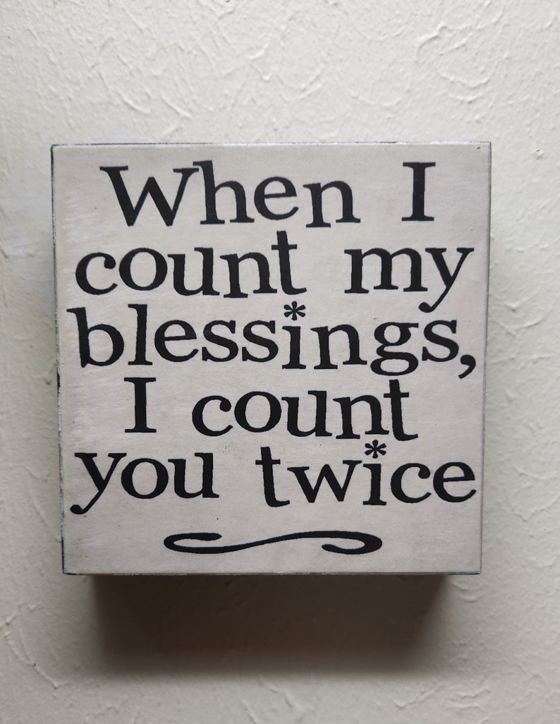 Count My Blessings Sign - Etsy