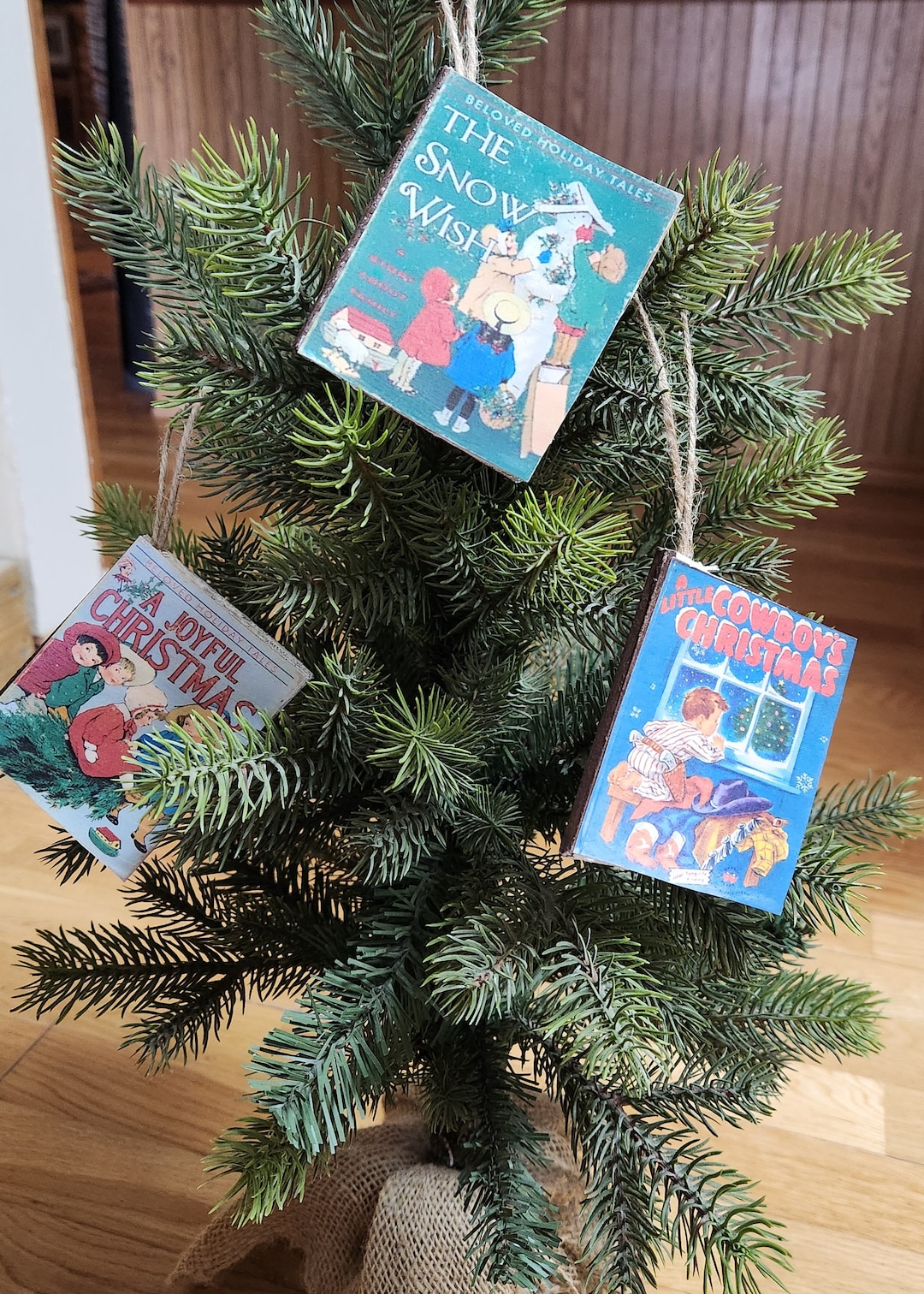 Set #2 of 3 Mini Vintage Book Christmas Ornaments - Etsy