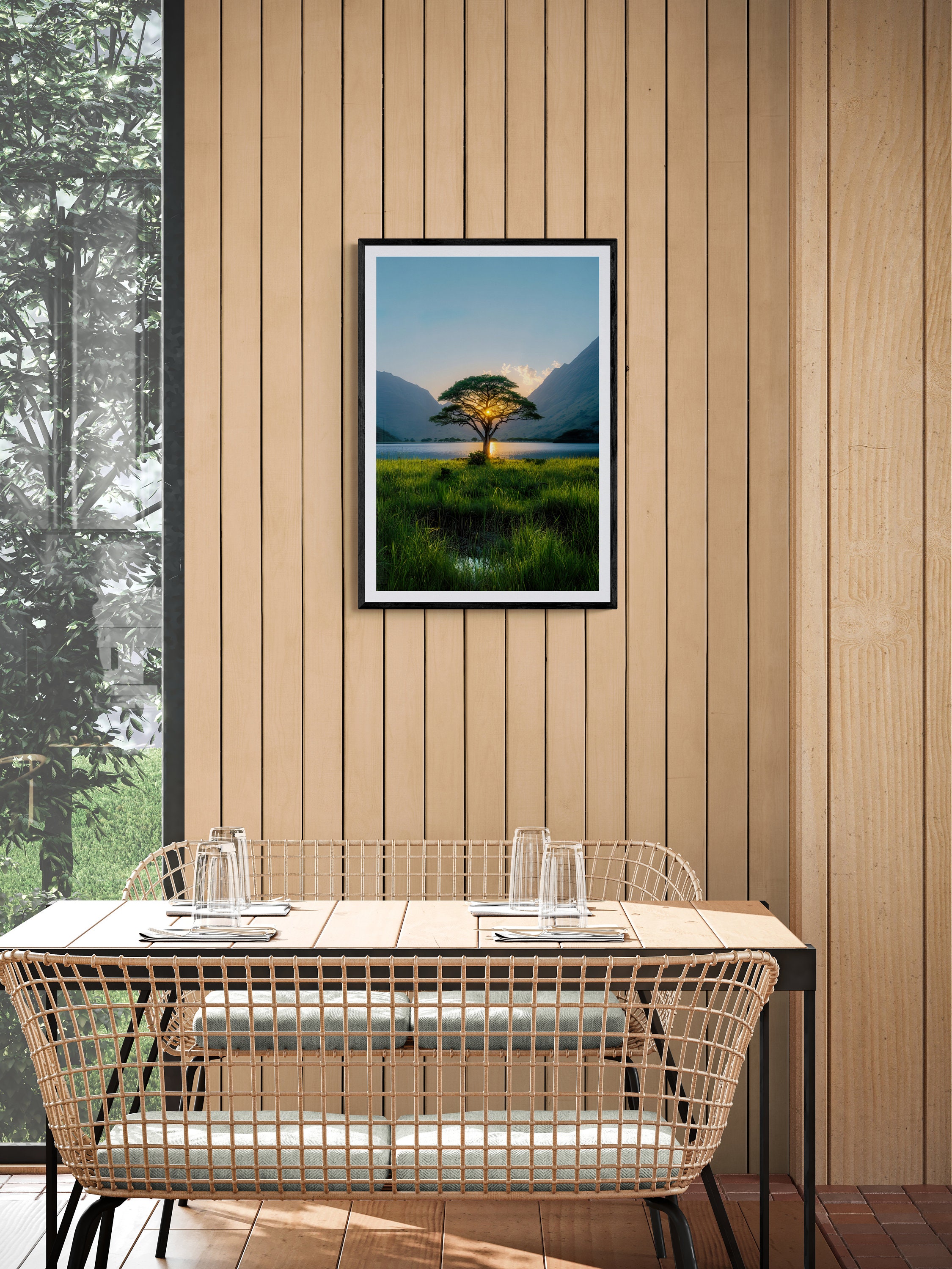 Tree at Dawn Printable Wall Art Digital Image Print Instant Download ...