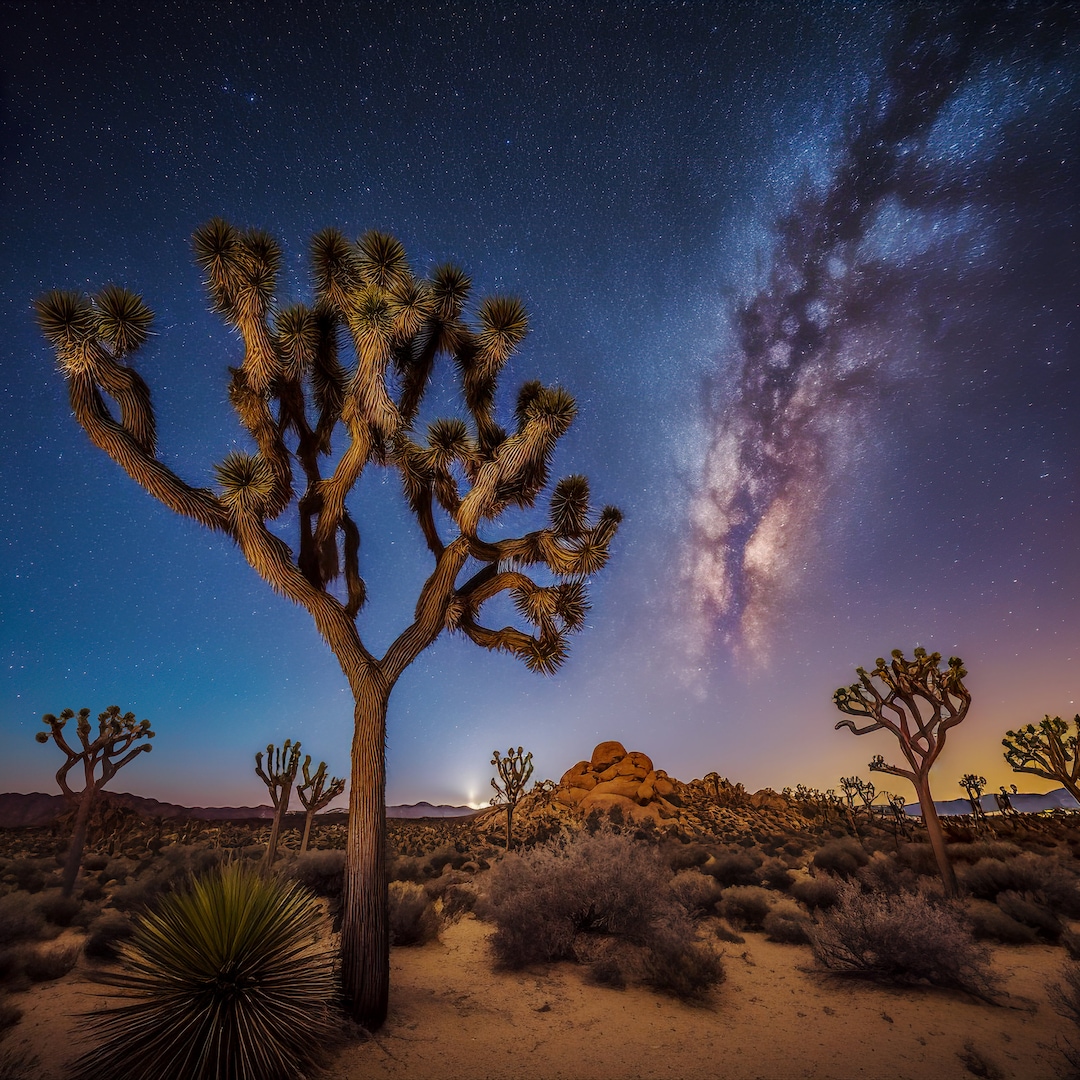 Milky Way at Joshua Tree - Instant Printable Download Digital Image ...