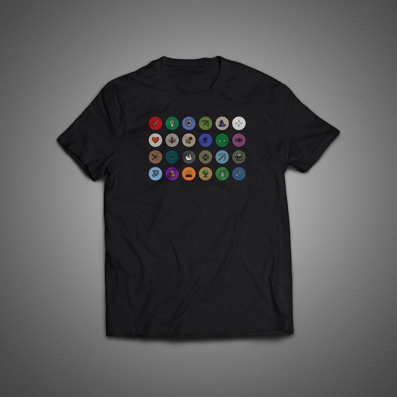 OSRS Skill Icons T-shirt - Etsy