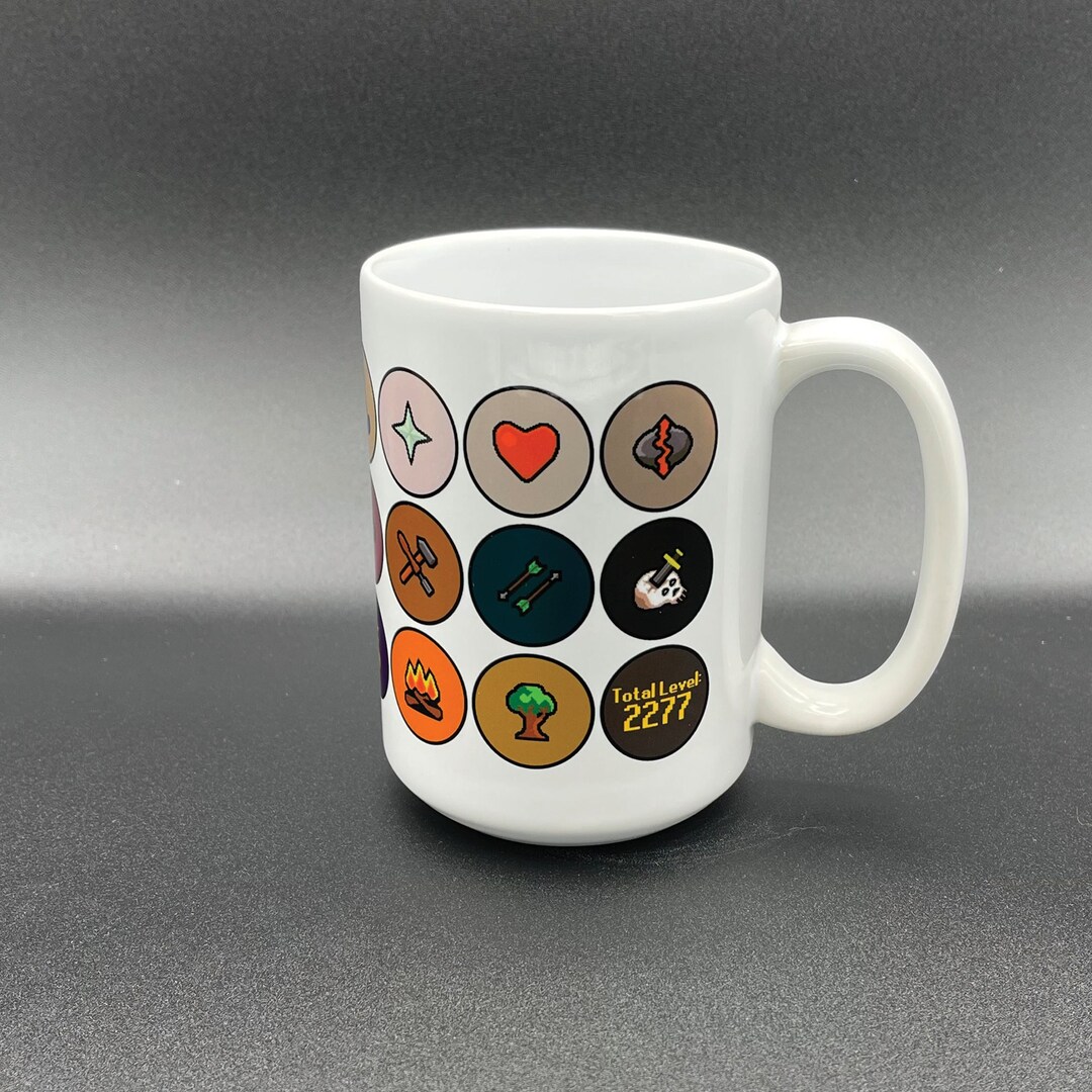 OSRS Skills Coffee Mug, OSRS Maxed Coffee Mug, OSRS Levels Coffee Mug ...