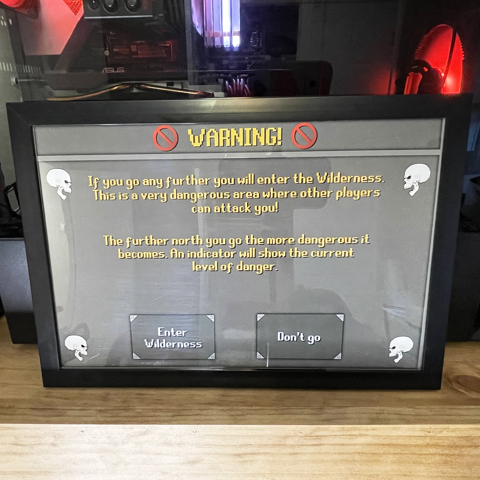 OSRS Wilderness Warning Aluminum Sign OSRS Wilderness Warning - Etsy