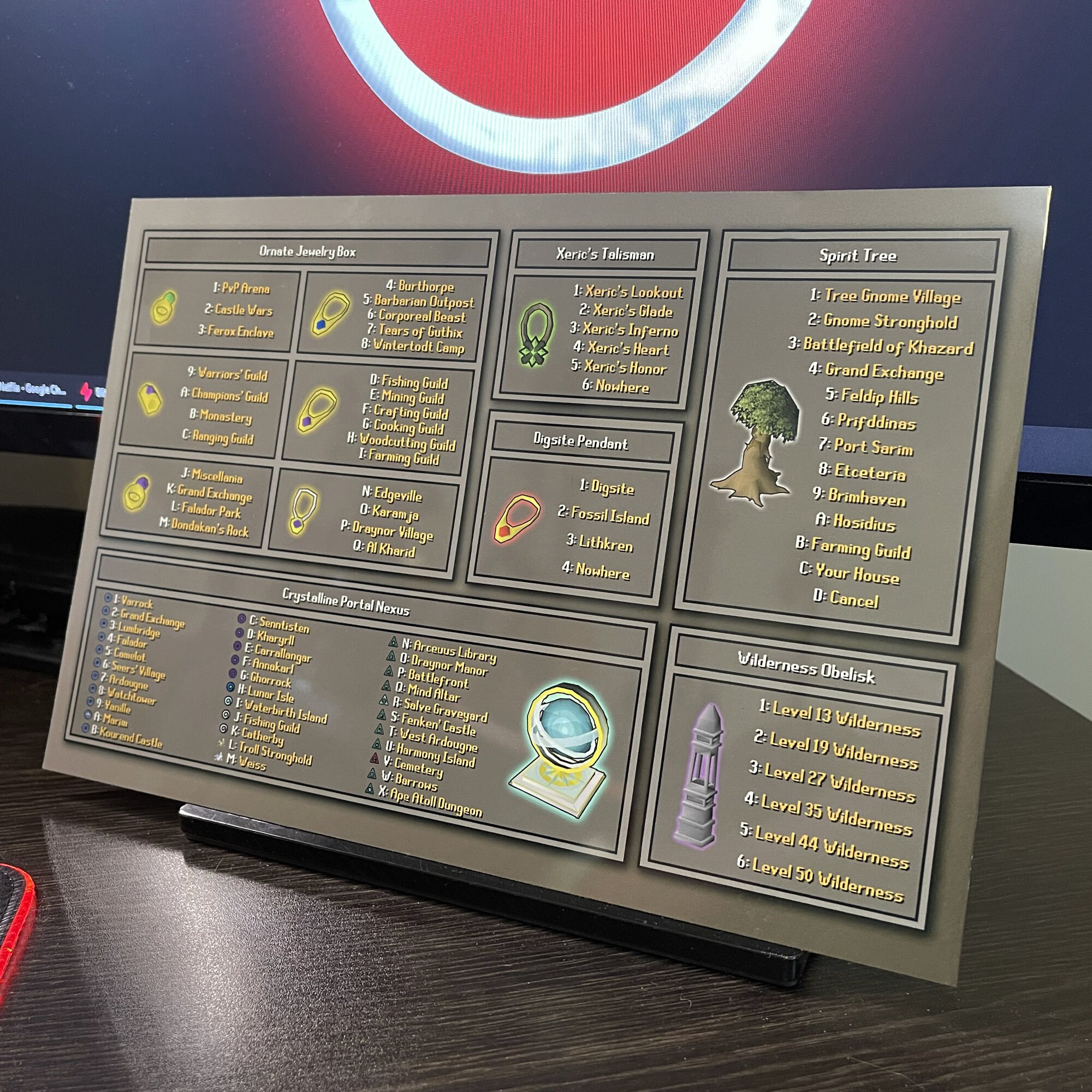 OSRS Player Owned House Teleports Sign OSRS Poh Teleports - Etsy UK