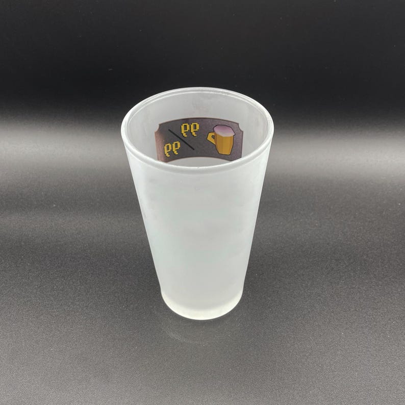 OSRS 99 Drinking Frosted Pint Glass, Runescape Beer Glass - Etsy