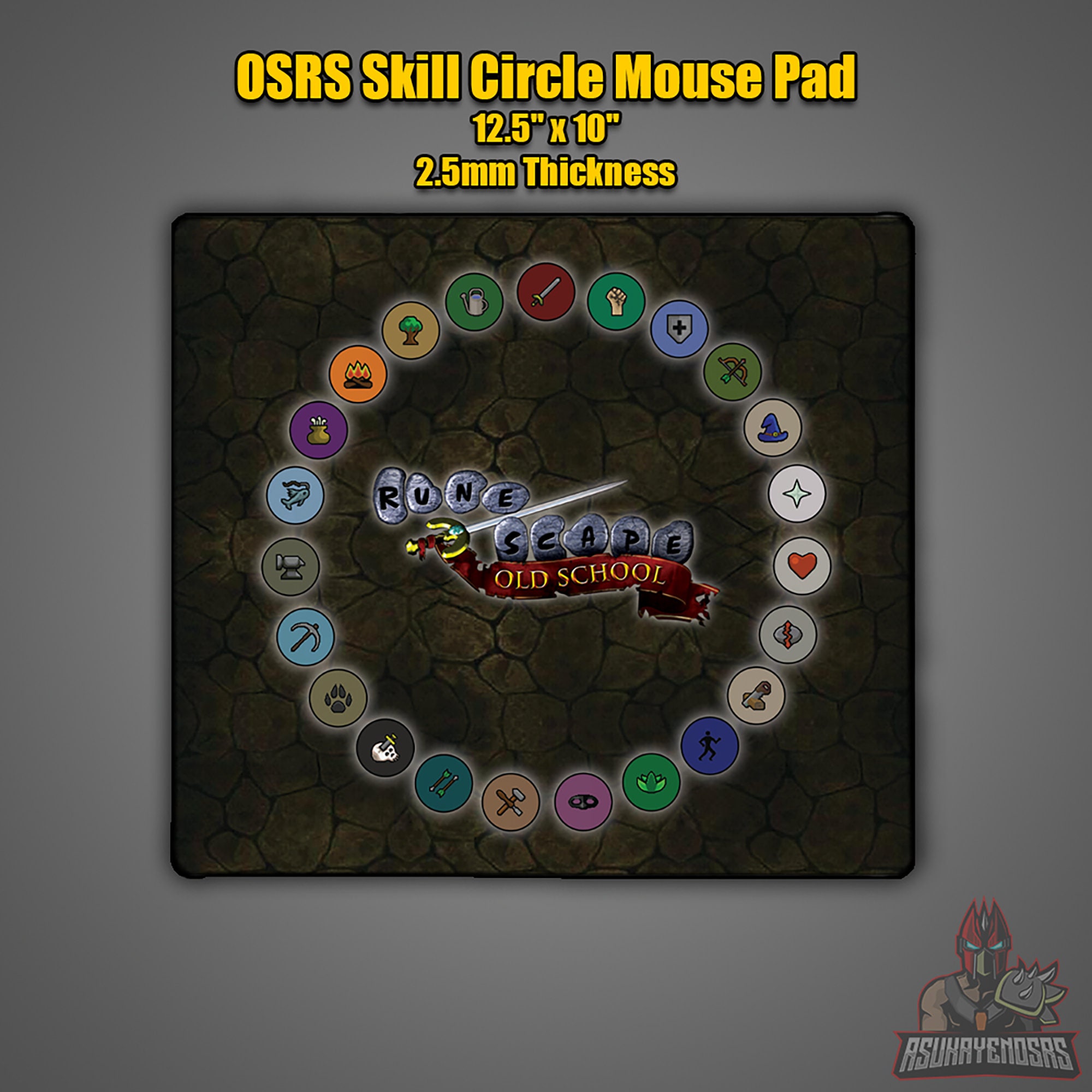 OSRS Skill Circle Mouse Pad OSRS Skill Circle Gaming Mat - Etsy