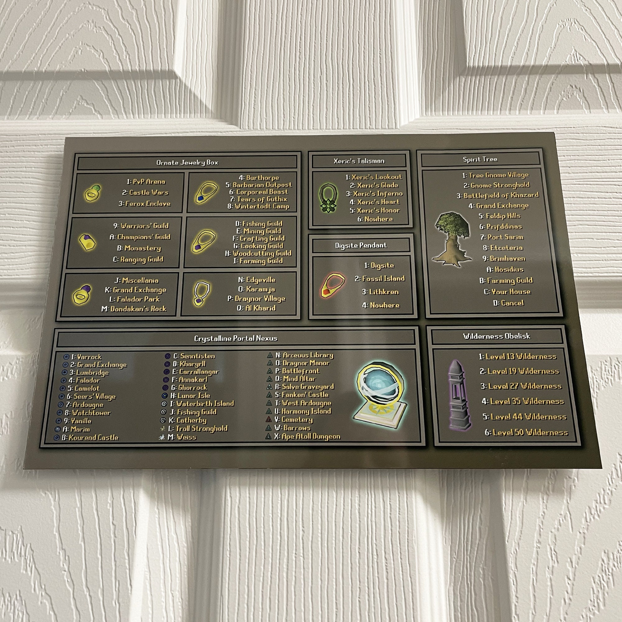 OSRS Player Owned House Teleports Sign OSRS Poh Teleports - Etsy UK