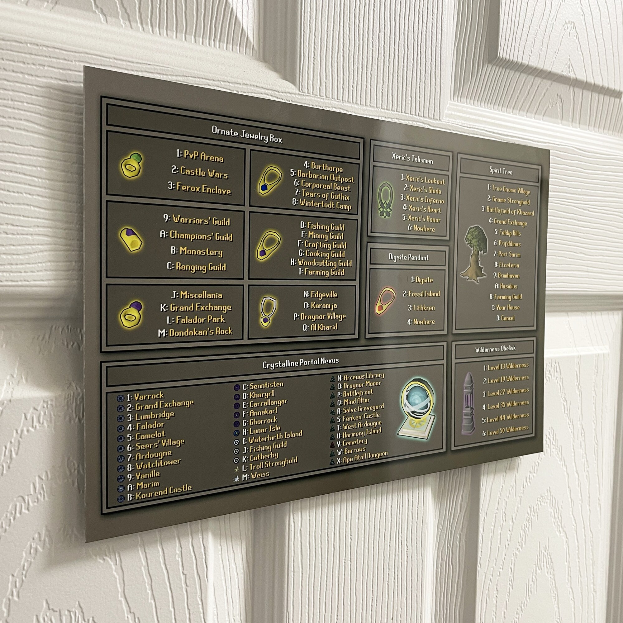 OSRS Player Owned House Teleports Sign OSRS Poh Teleports - Etsy UK