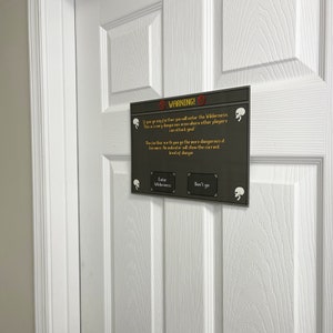 OSRS Wilderness Warning Aluminum Sign, OSRS Wilderness Warning Door ...