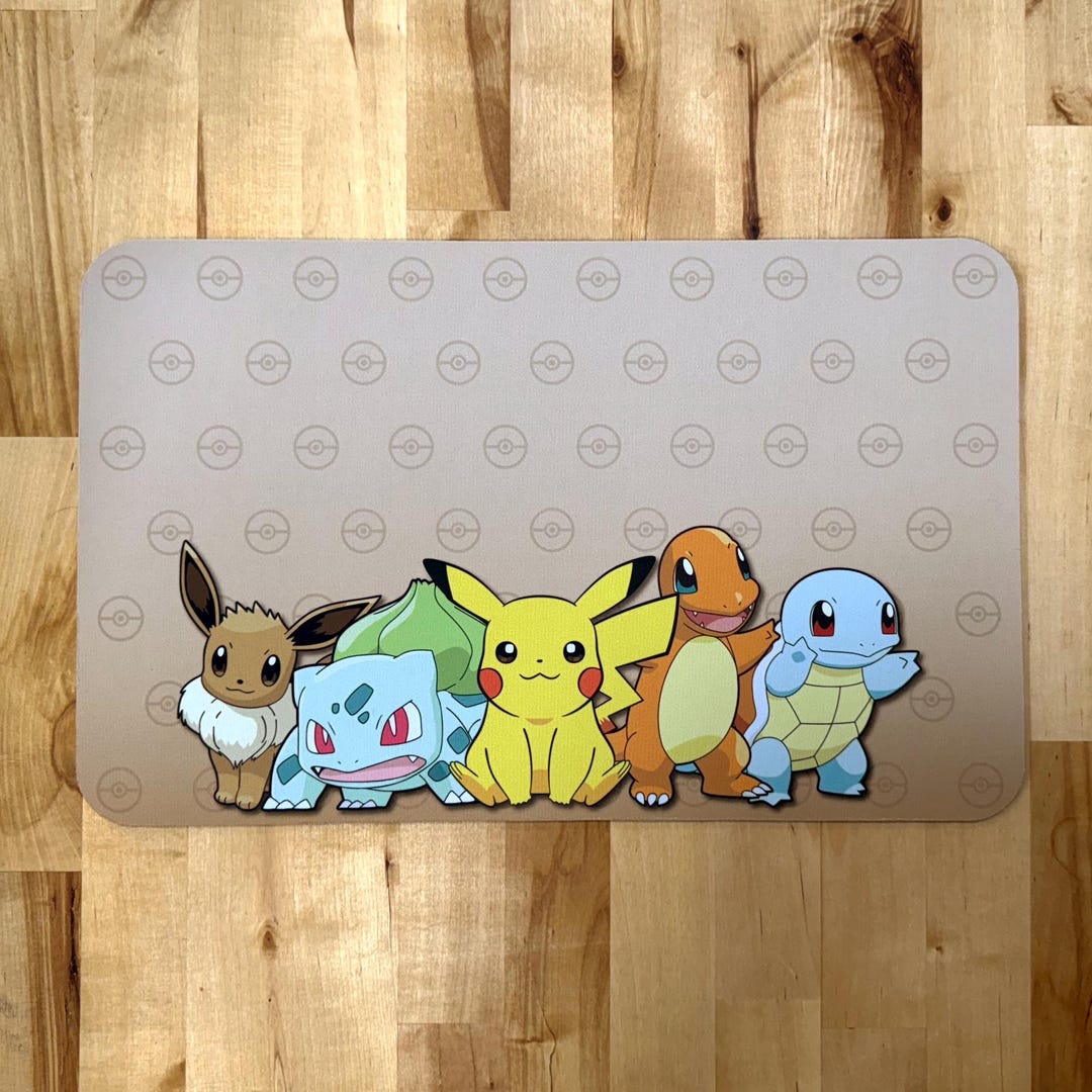 Starter Pokemon Mouse Pad, Starter Pokemon Desk Mat, Starter Pokemon ...